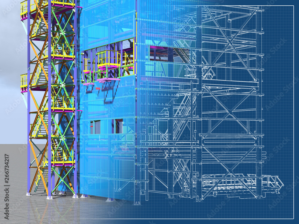 Building Information Model of metal structure. Design technologies of ...