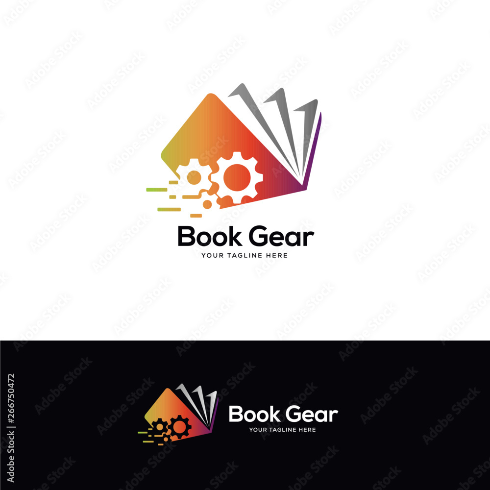 Vetor de tech book logo design template, education and learning logo ...