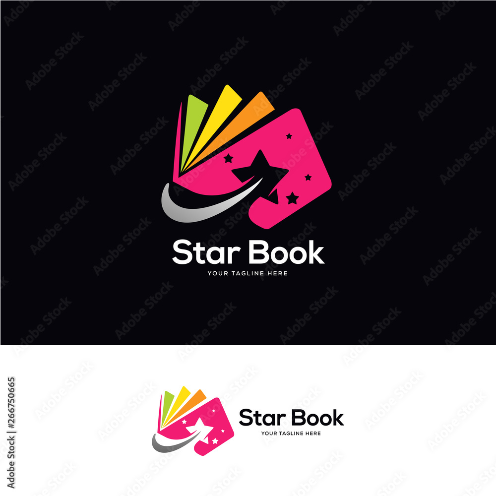 star book logo designs, education logo designs concept Stock Vector ...