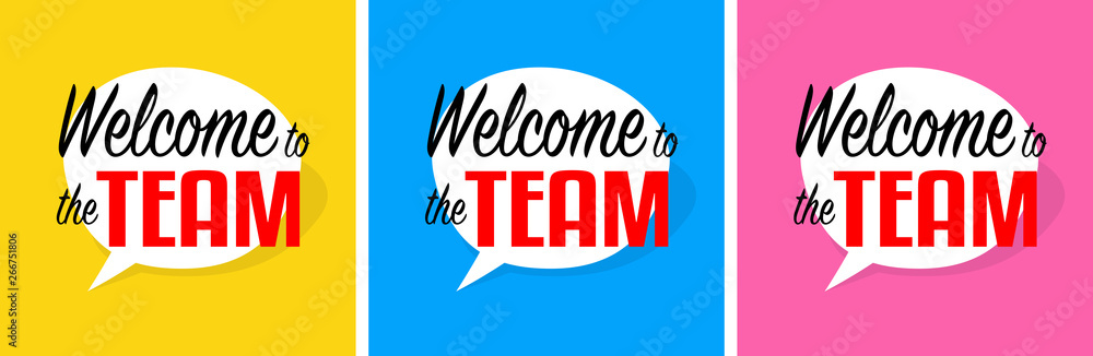 Welcome to the team Stock Vector | Adobe Stock