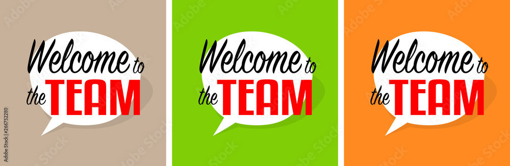 Welcome to the team Stock Vector | Adobe Stock