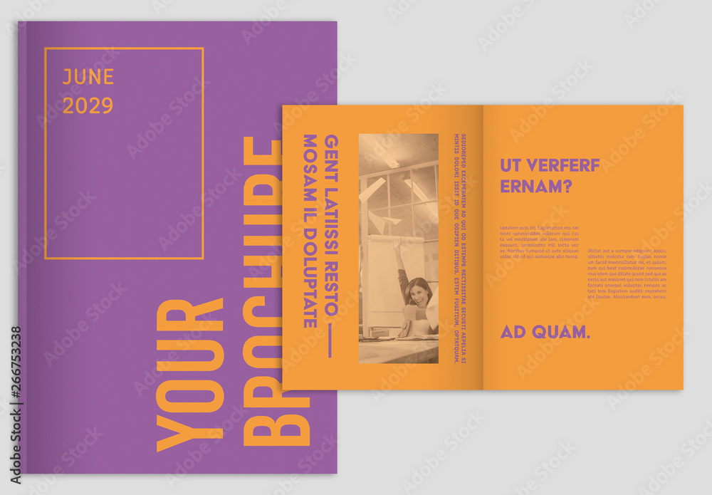 Colorful Pop Brochure Layout Stock Template | Adobe Stock