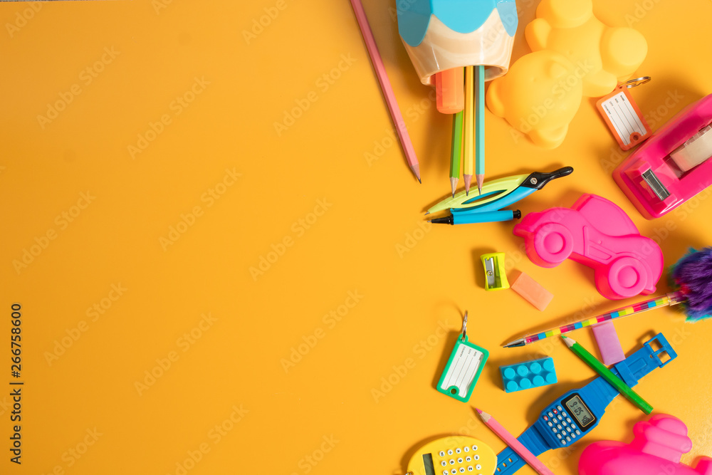 tools object for study in classroom, student learning with education ...