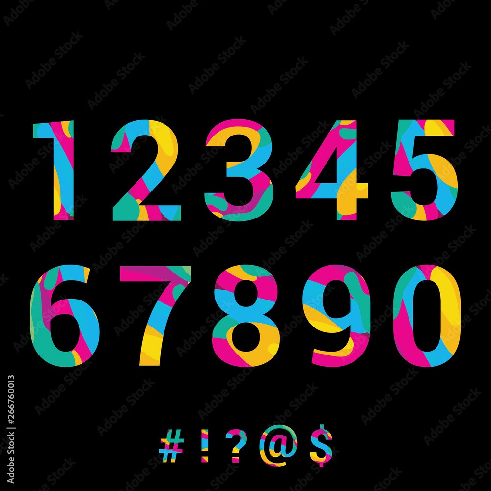 Paper cut numbers and symbols. Realistic 3D multi layer papercut effect ...