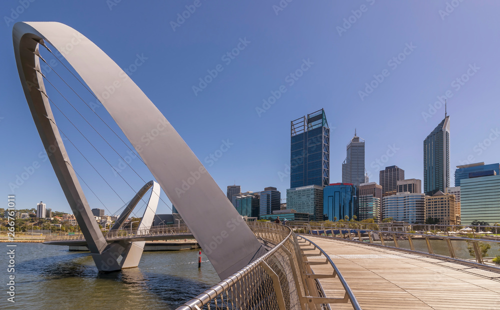 The futuristic forms of Elizabeth Quay's pedestrian bridge in Perth ...