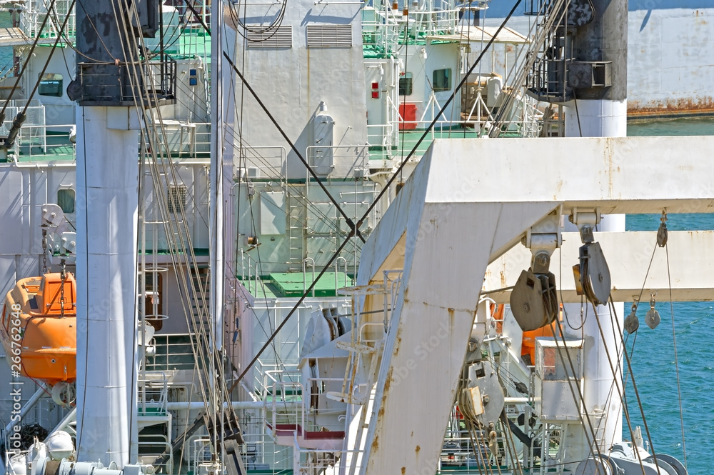 Marine mooring equipment on forecastle deck of ship Stock Photo | Adobe ...