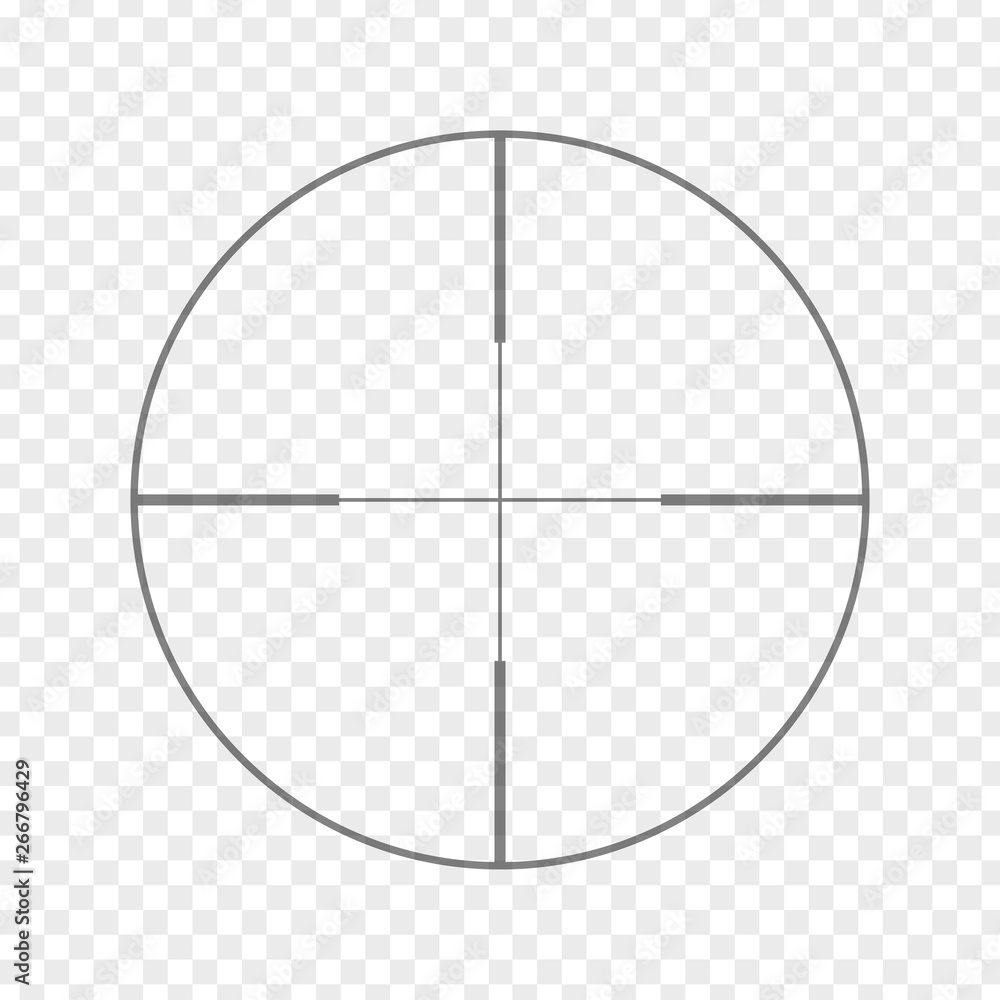 Sniper rifle aim isolated on transparent background. Crosshair target ...