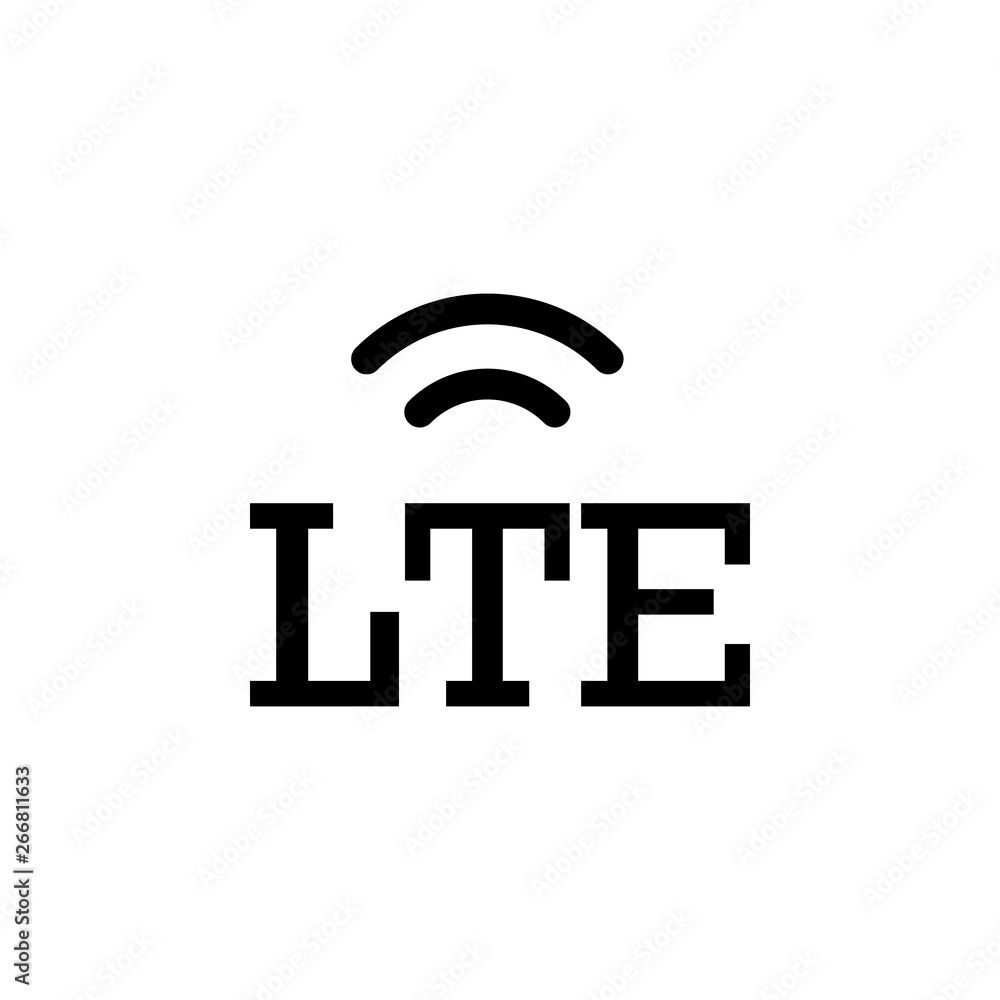 Lte, signal vector icon. Simple element illustration from UI concept ...
