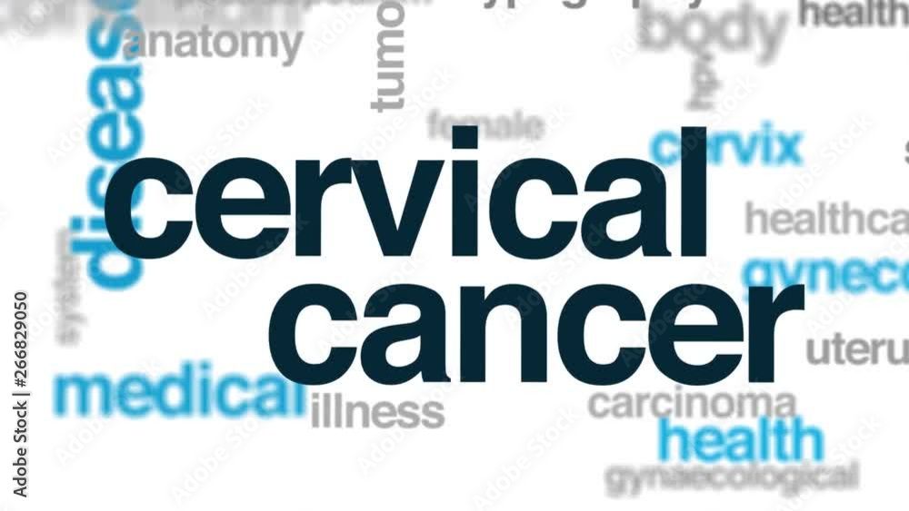 Cervical cancer animated word cloud. Kinetic typography. Stock Video ...