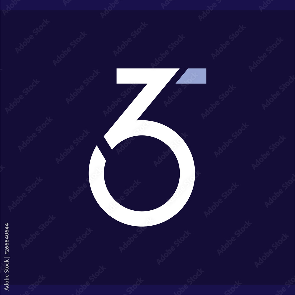 three six and five numbers logo vector Stock Vector | Adobe Stock
