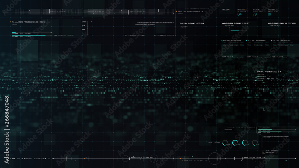 Futuristic motion graphic user interface head up display screen blank template with digital data ...