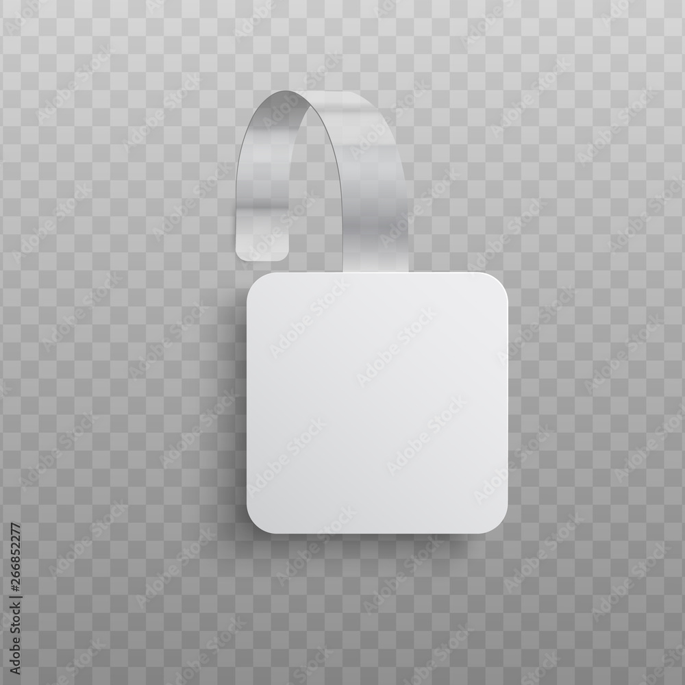 Vector illustration of realistic custom promotional advertising wobbler ...