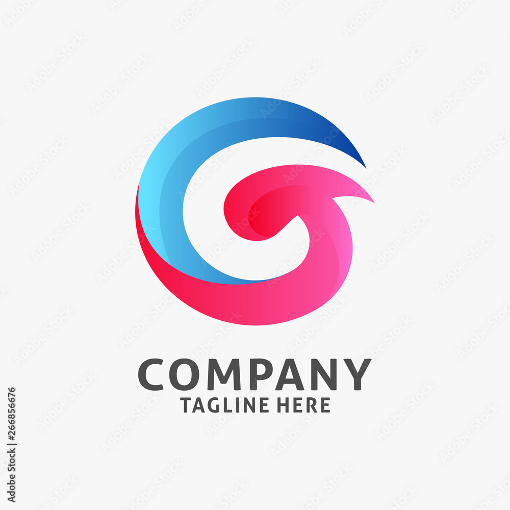 Letter G unique logo design Stock Vector | Adobe Stock