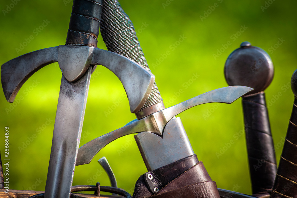 Medieval armors and weapons Stock Photo | Adobe Stock
