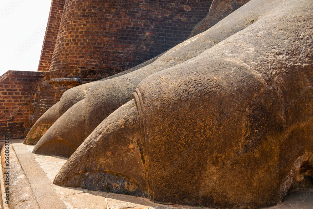 Lion paws pathway on Sigiriya rock, Sri Lanka Stock Photo | Adobe Stock