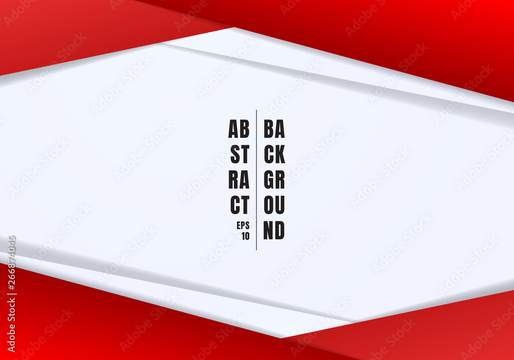 Abstract template header and footers red and gray geometric triangles ...