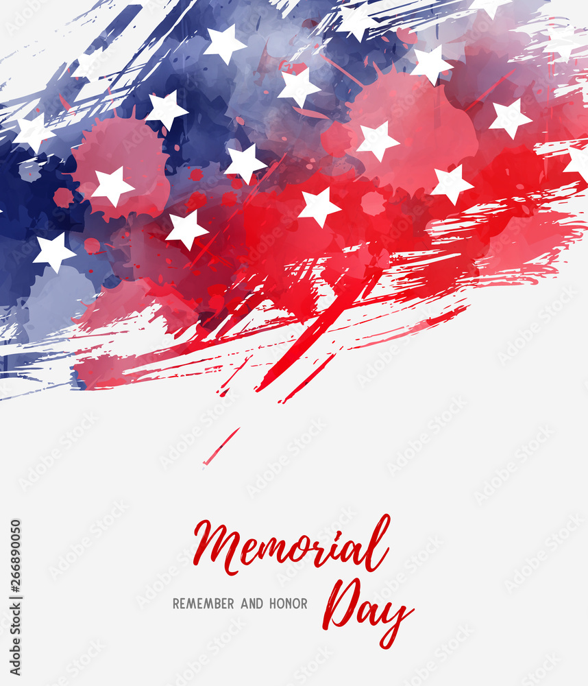 USA Memorial day background Stock Vector | Adobe Stock