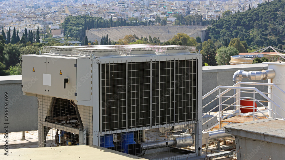 Rooftop Air Conditioner Stock Photo | Adobe Stock