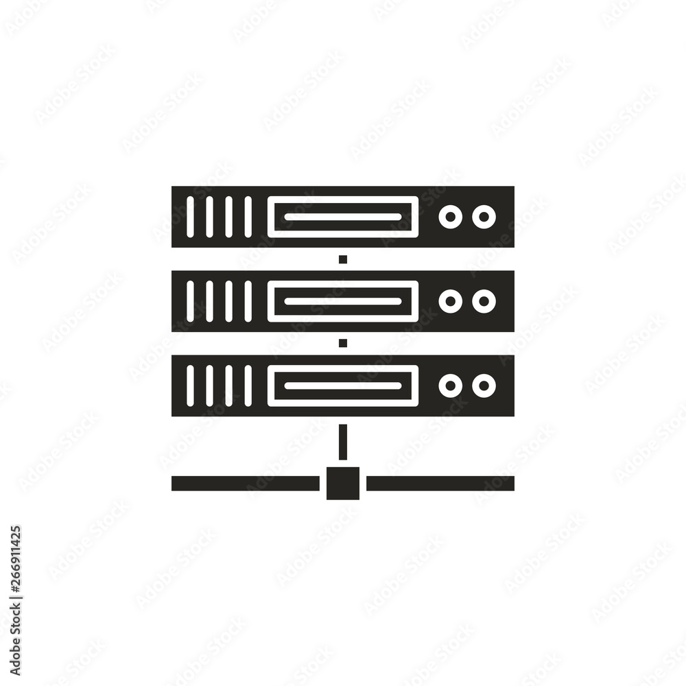hardware, network drivers icon. Simple glyph, flat vector of hardware ...