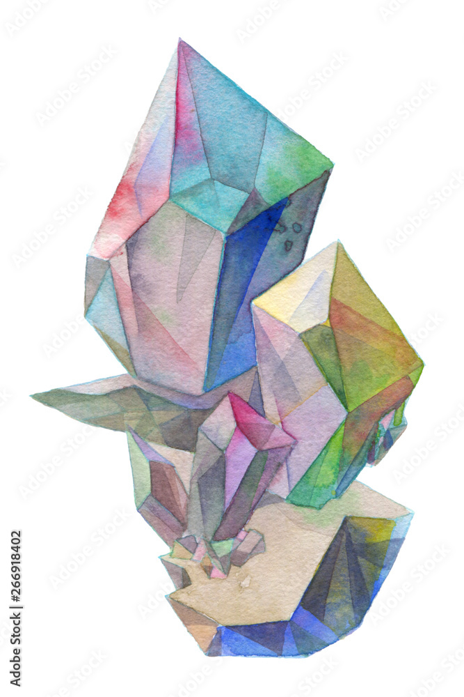 Crystal Cluster Painting