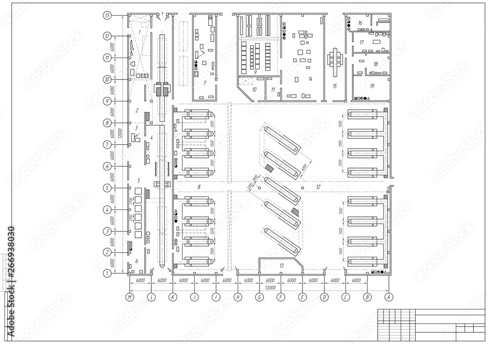design architectural plan or project, technical drawing, construction ...