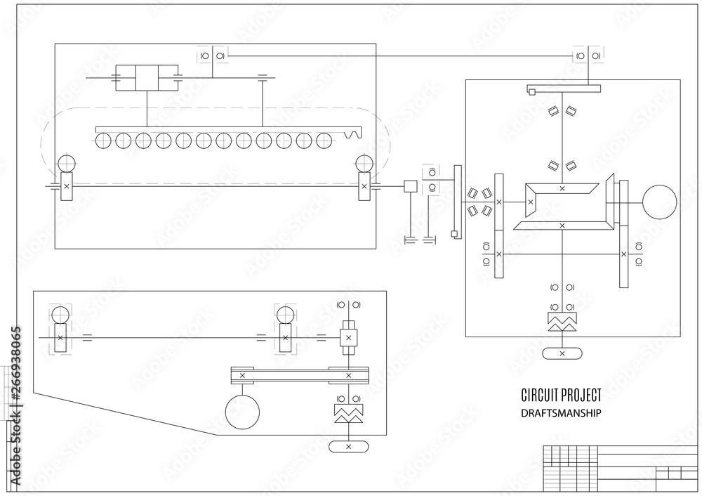 design architectural plan or project, technical drawing, construction ...