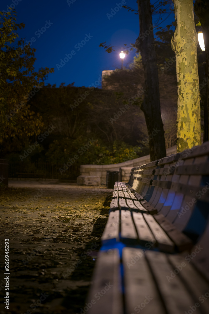 Empty Park At Night