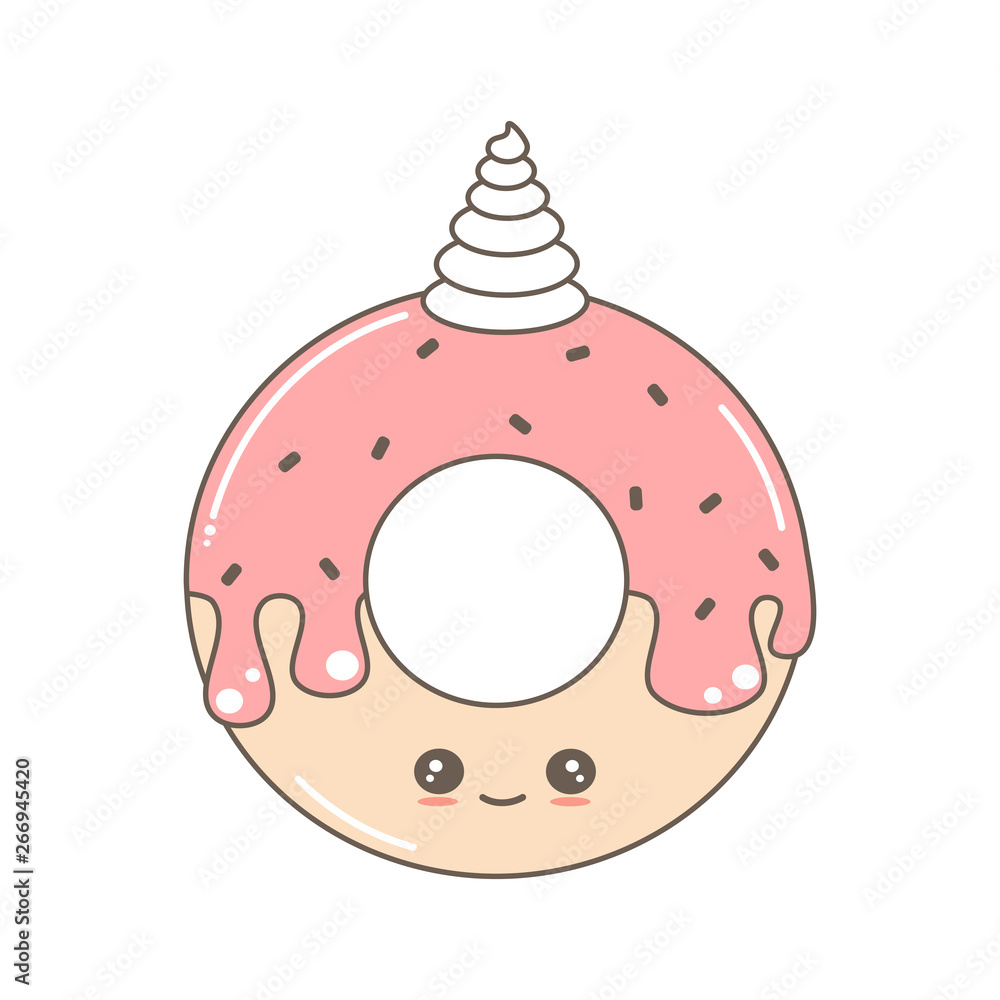 Cute Donut Drawing