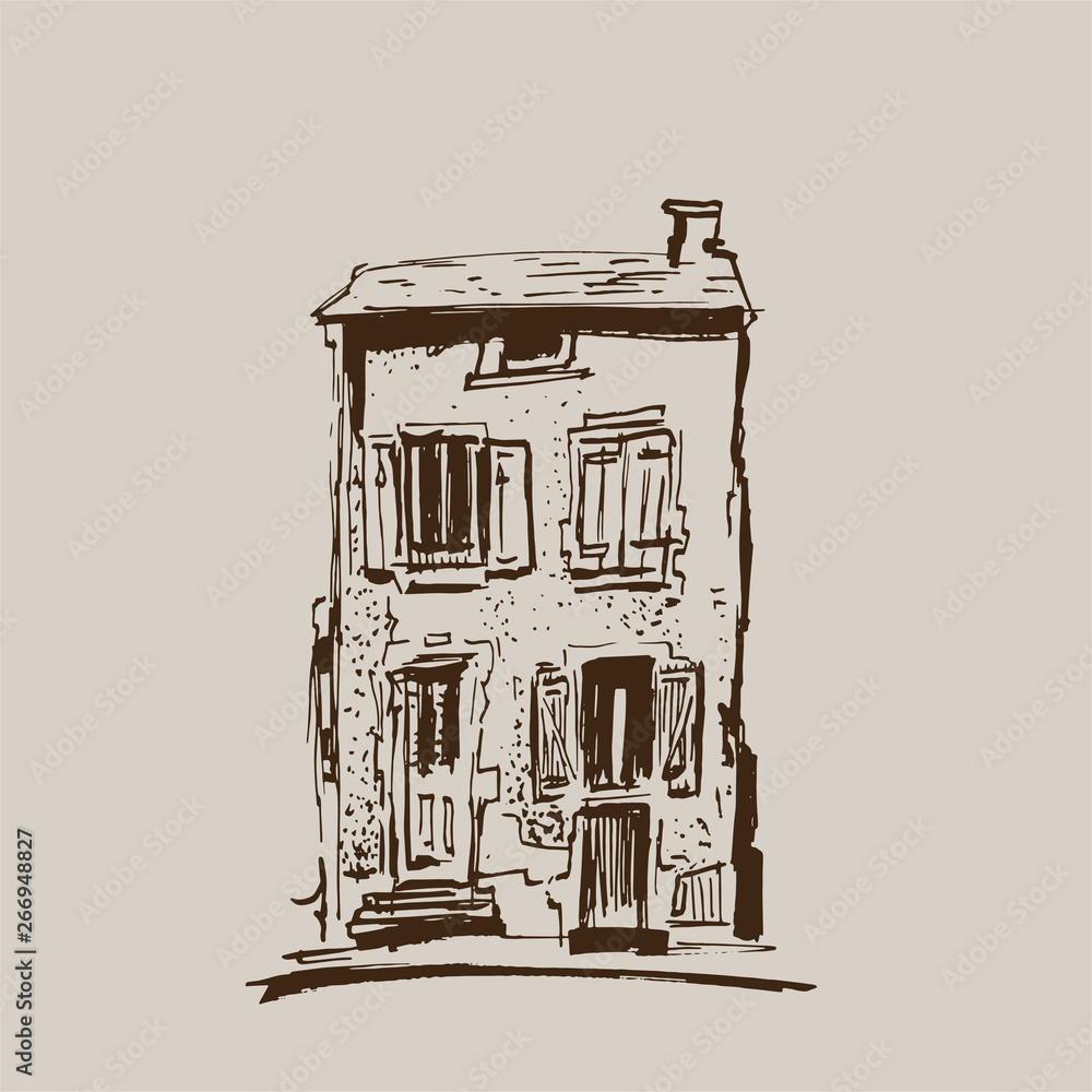 Black And White Sketches Of Buildings