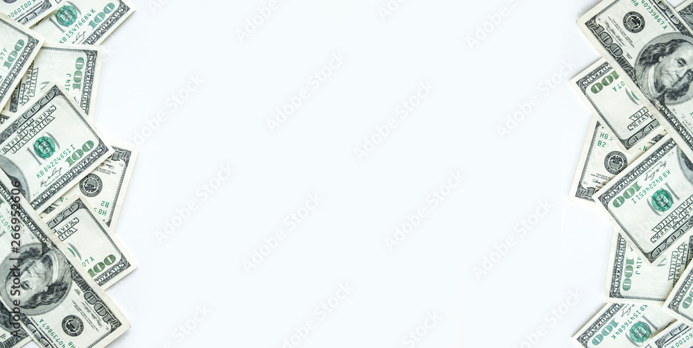 Border of Dollar Banknotes Stock Photo | Adobe Stock