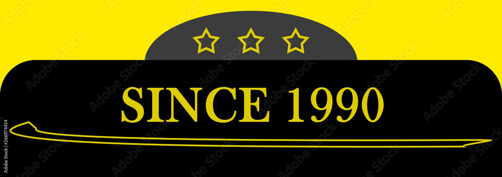 Since 1990 sign logo emblem symbol Stock Illustration | Adobe Stock