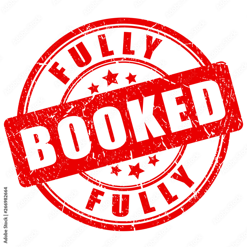 Circle retro stamp fully booked Stock Vector | Adobe Stock