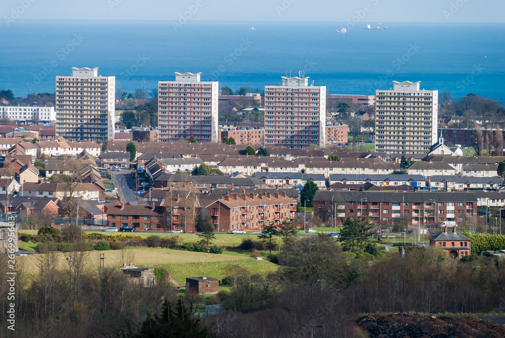 Rathcoole Housing Estate, started in the 1950s and completed in the ...