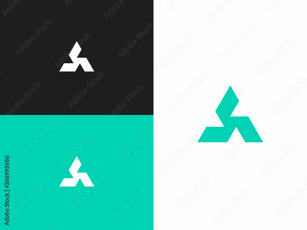 Minimalistic triangle geometric logo with ethno style Stock Vector ...