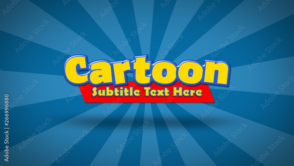 Cartoon Title Stock Template | Adobe Stock
