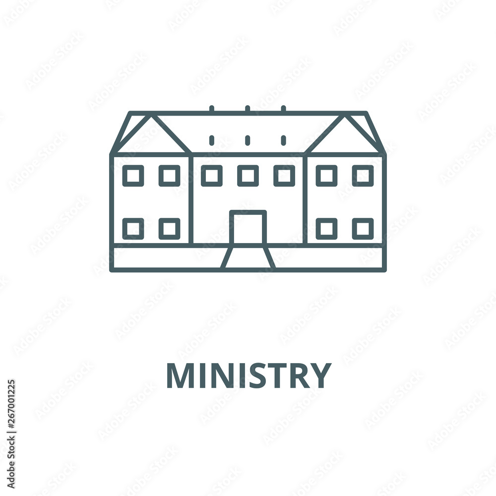 Ministry vector line icon, outline concept, linear sign Stock Vector ...