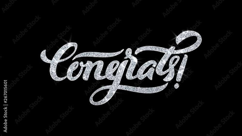 Congrats Greetings card Abstract Blinking Sparkle Glitter Particle ...