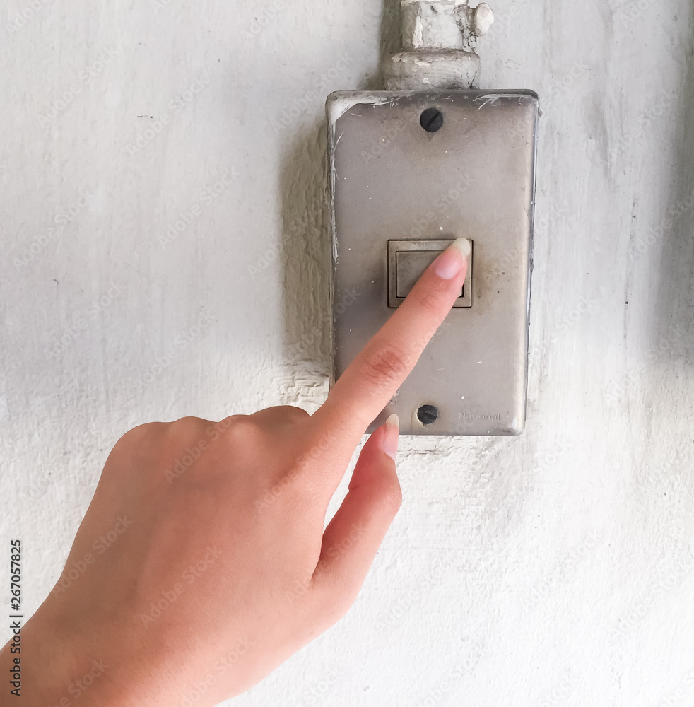 Do not forget to turn off the lights. The women are using her hand to ...