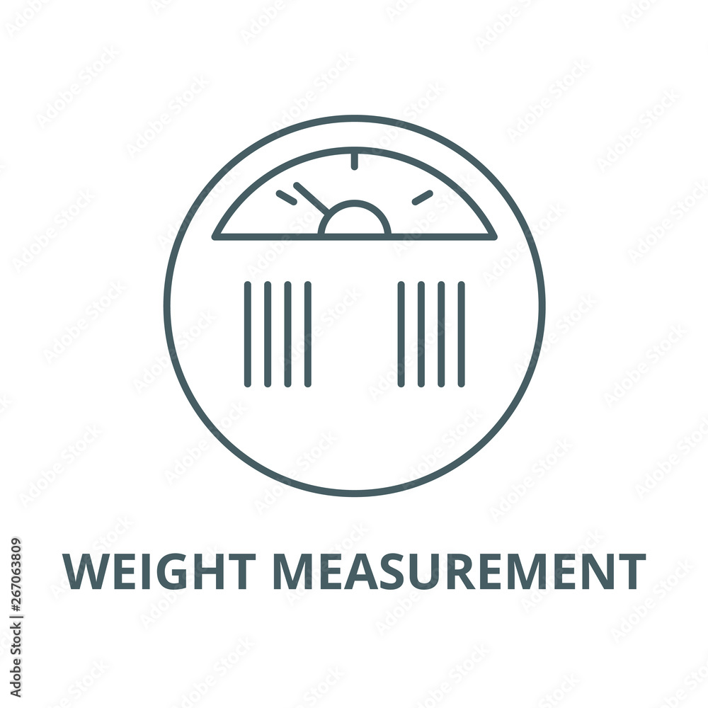 Weight measurement vector line icon, outline concept, linear sign Stock ...