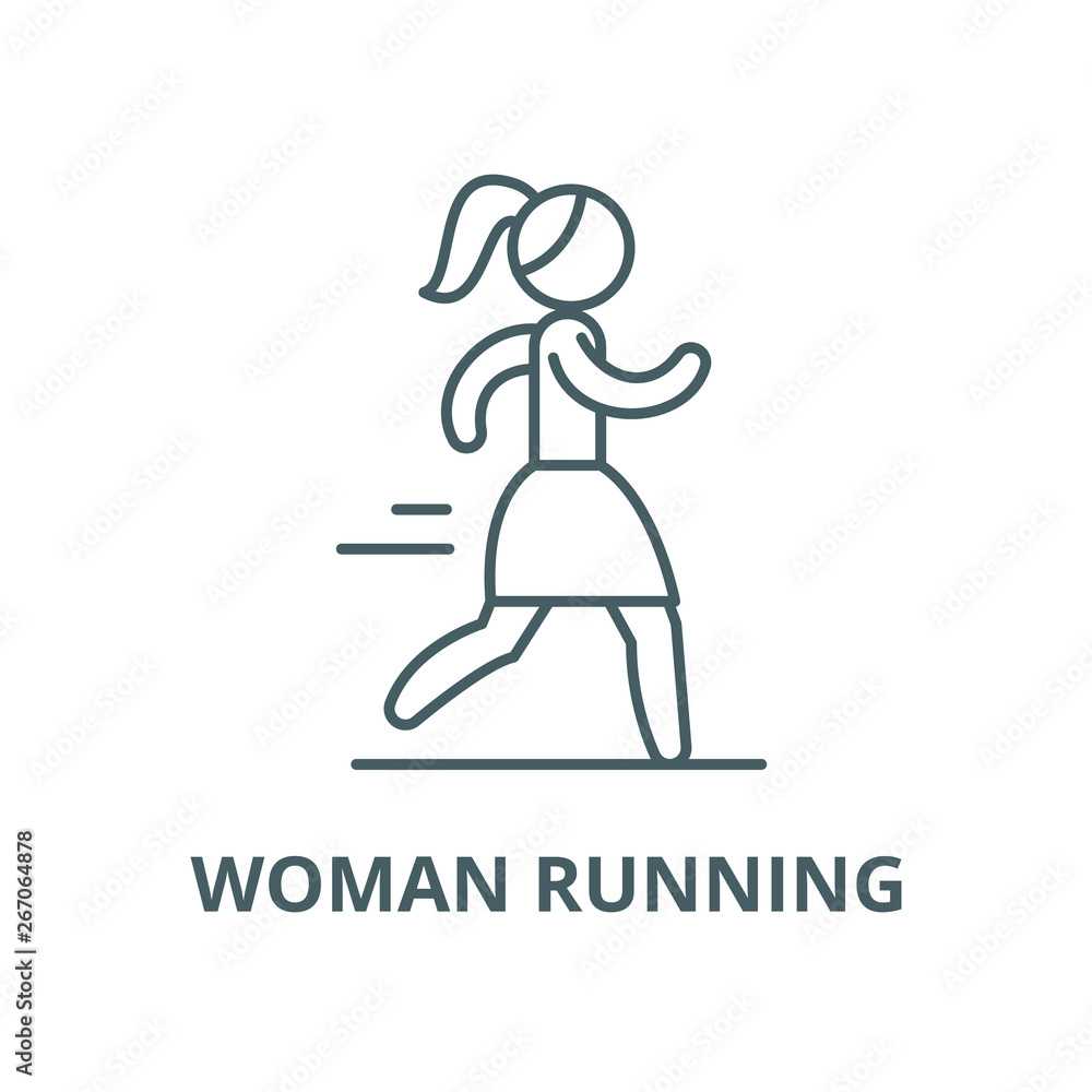 Woman Runner Outline