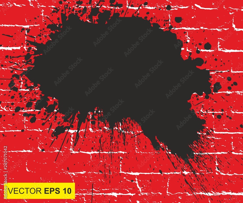 Blood splattered. Abstract background. Big realistic blood splashed on ...