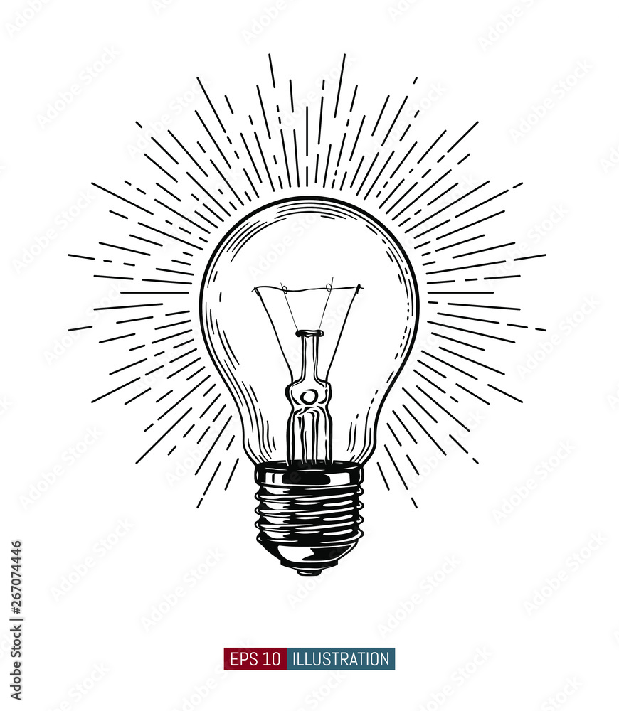 Vintage Light Bulb Vector