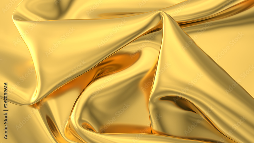 Gold satin or silk background. Gold digital fabric background. Gold ...