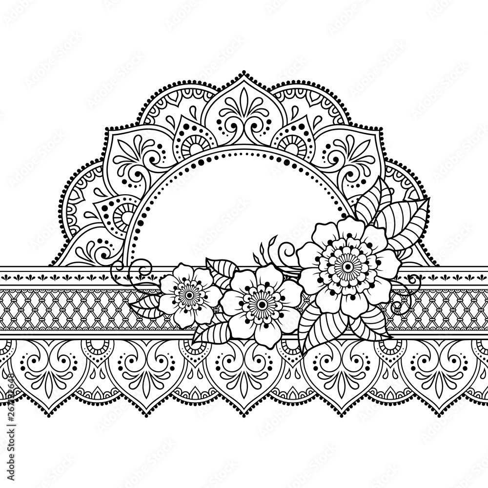 Henna Border Designs Drawings