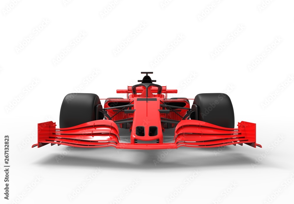 Detailed close up 3D rendering illustration of the front wing of a ...