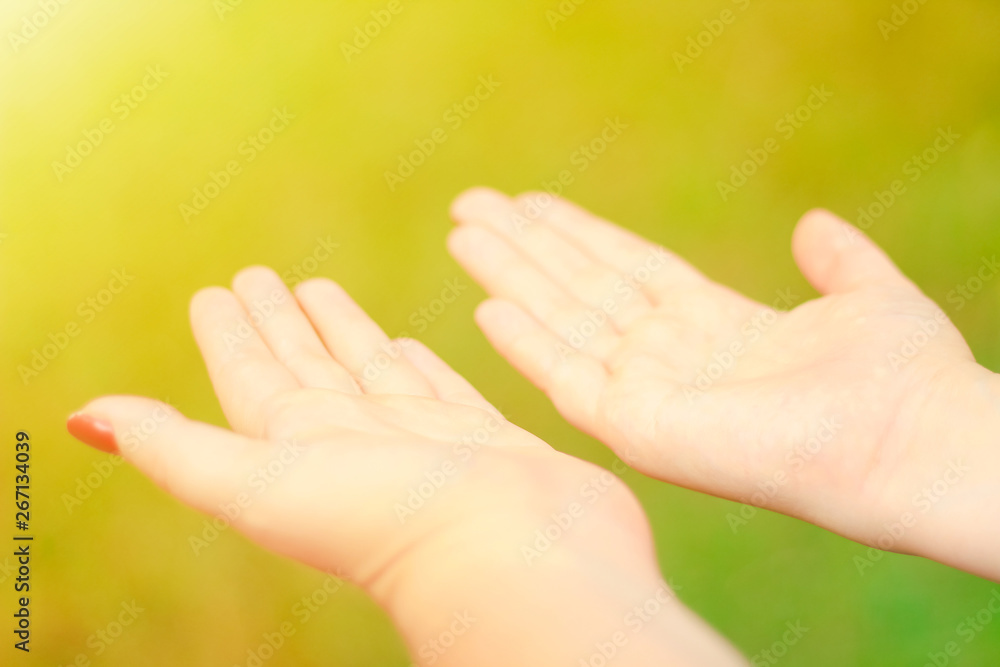 child hands begging asking for money, help me, reaching out and ...