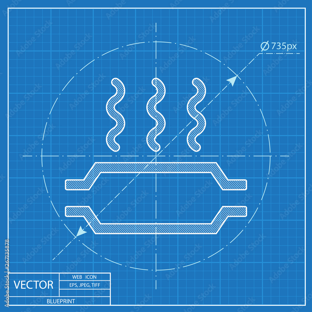Catalytic converter overheat warning vector hmi dashboard blueprint ...