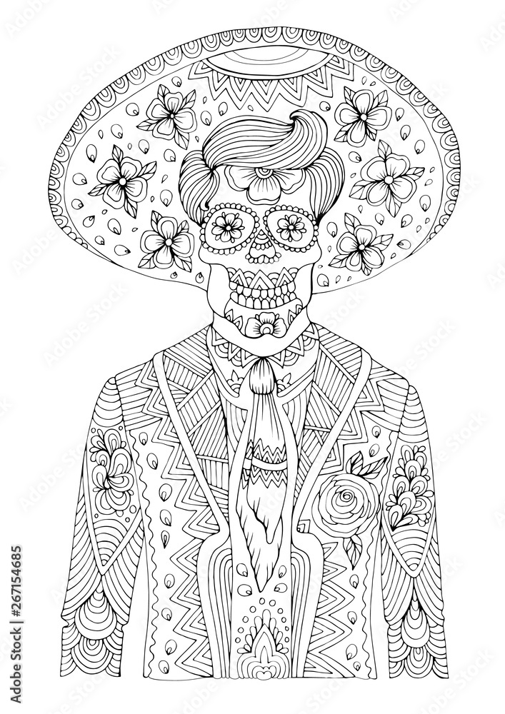 Calavera Coloring Page