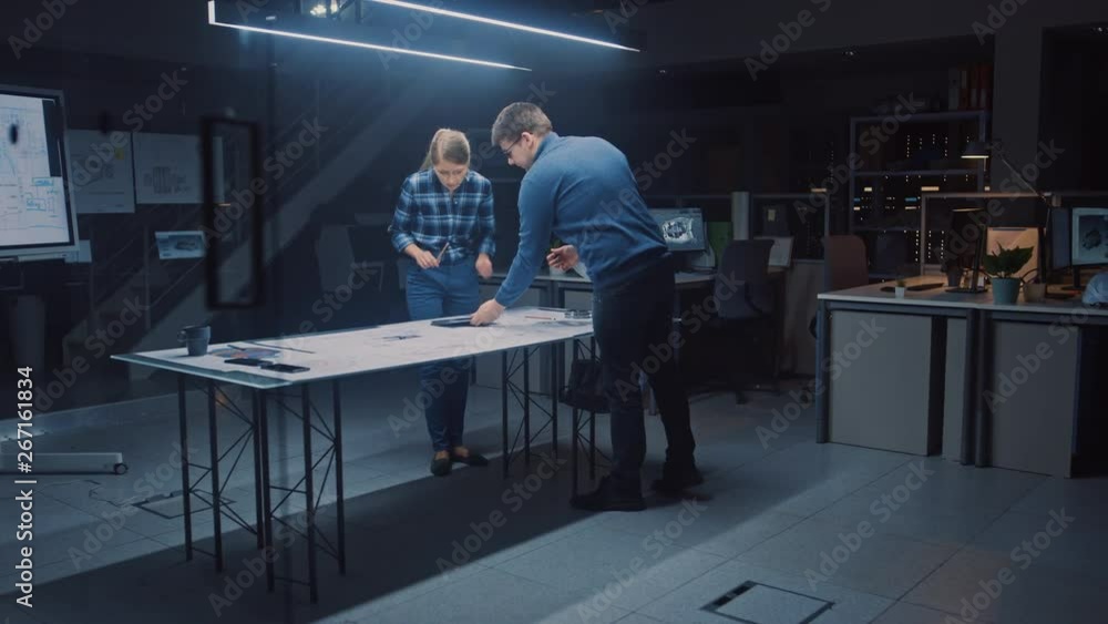 In the Dark Industrial Design Engineering Facility Male and Female ...