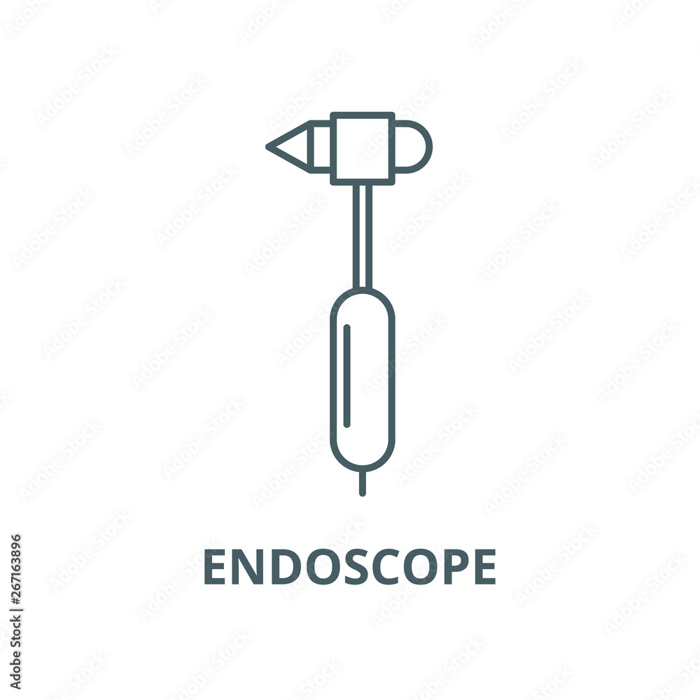 Endoscope vector line icon, outline concept, linear sign Stock Vector ...